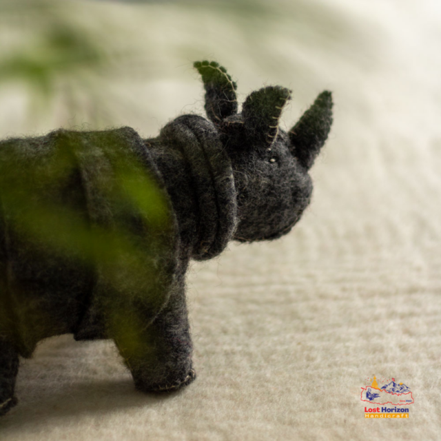 Felt Rhino Toy | Lost Horizon Handicraft
