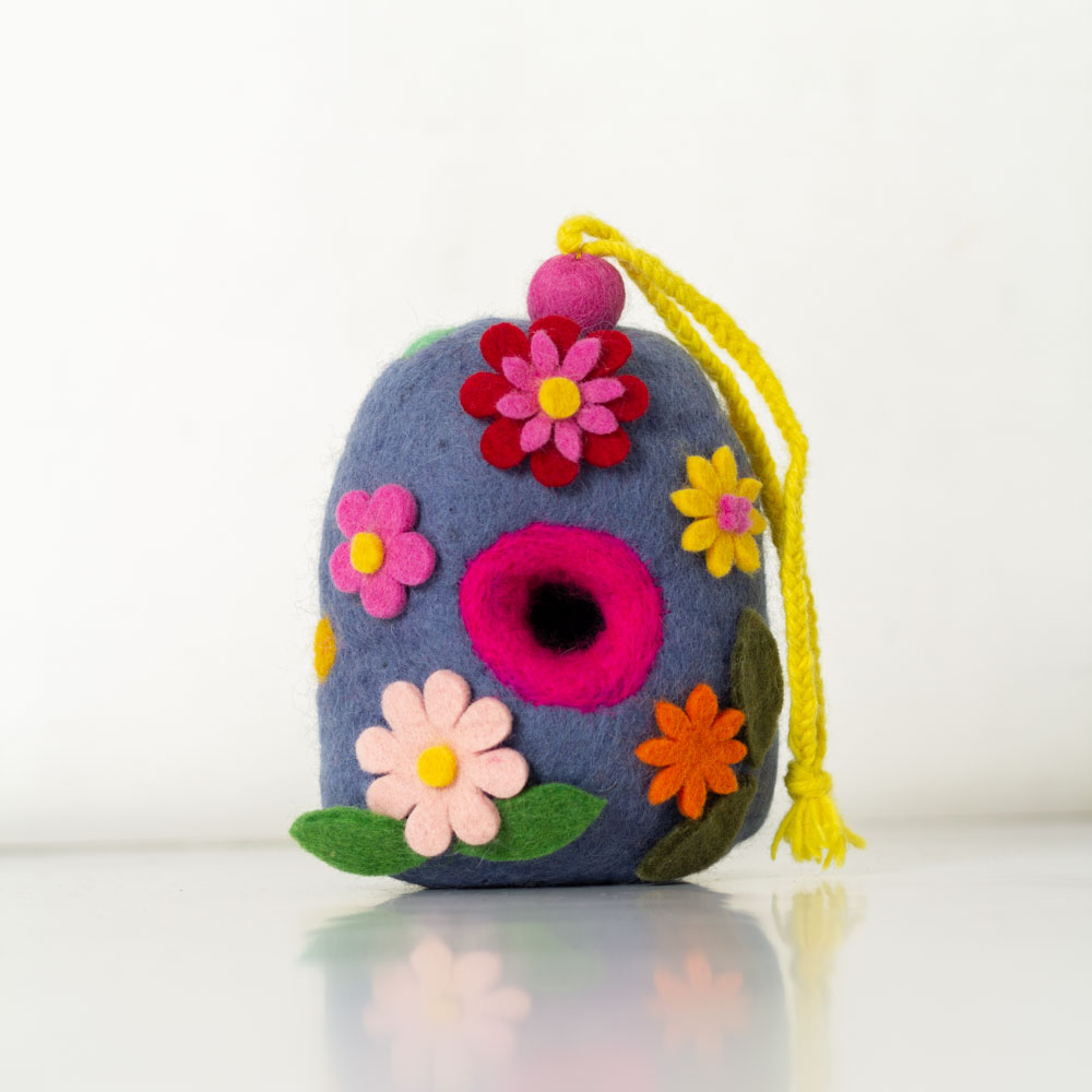 Felt Floral Bird House | Lost Horizon Handicraft